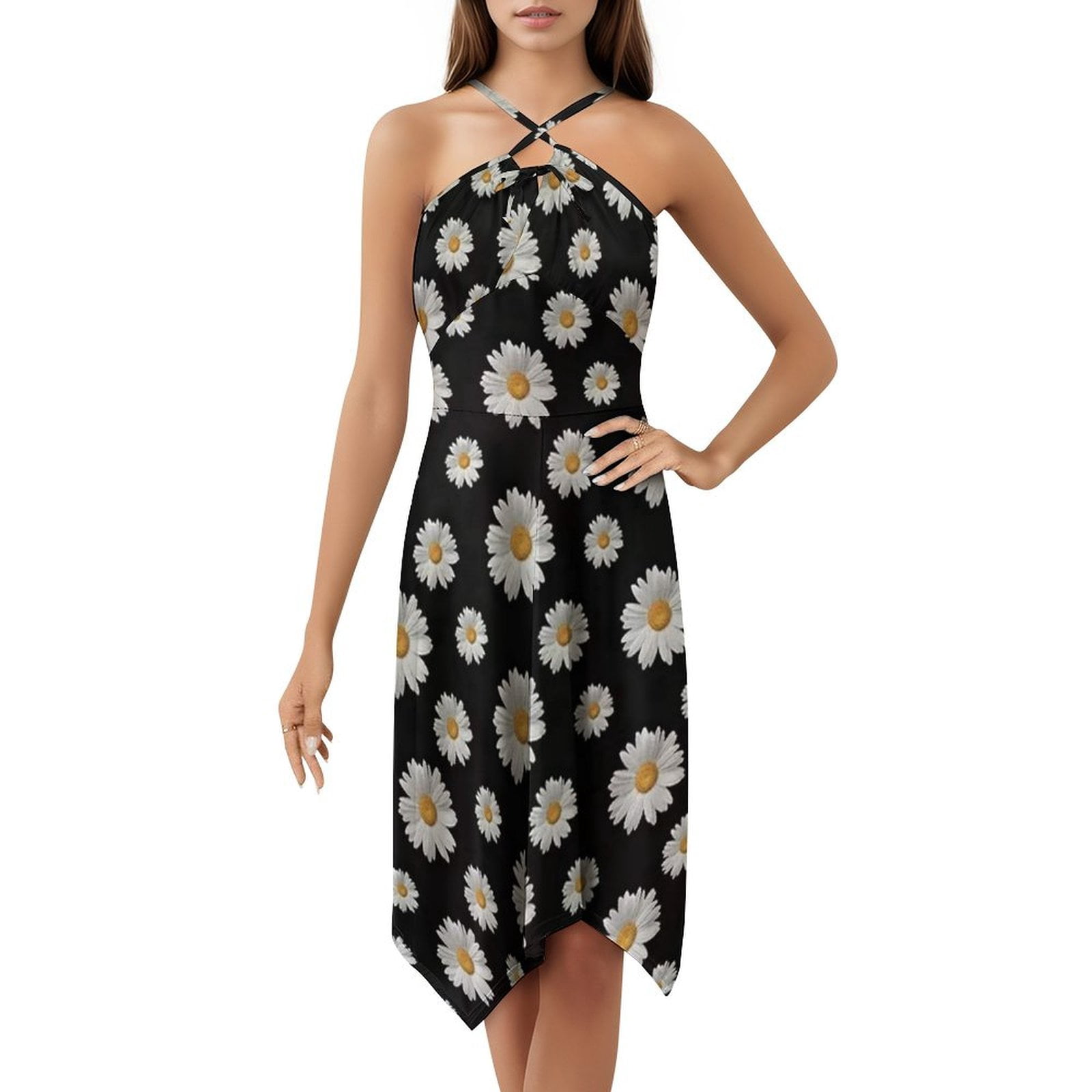 Daisy Repeat Pattern Dress Elegant Party Dresses Evening Dresses Women ...