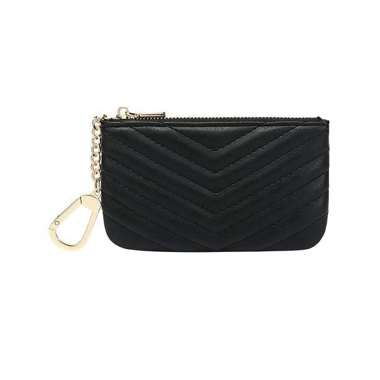 Daisy Rose Small Card Change Travel Pouch | Luxury Quilted Key Chain ...