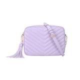 Daisy Rose Quilted Cross body bag with tassle - PU Vegan Leather ...