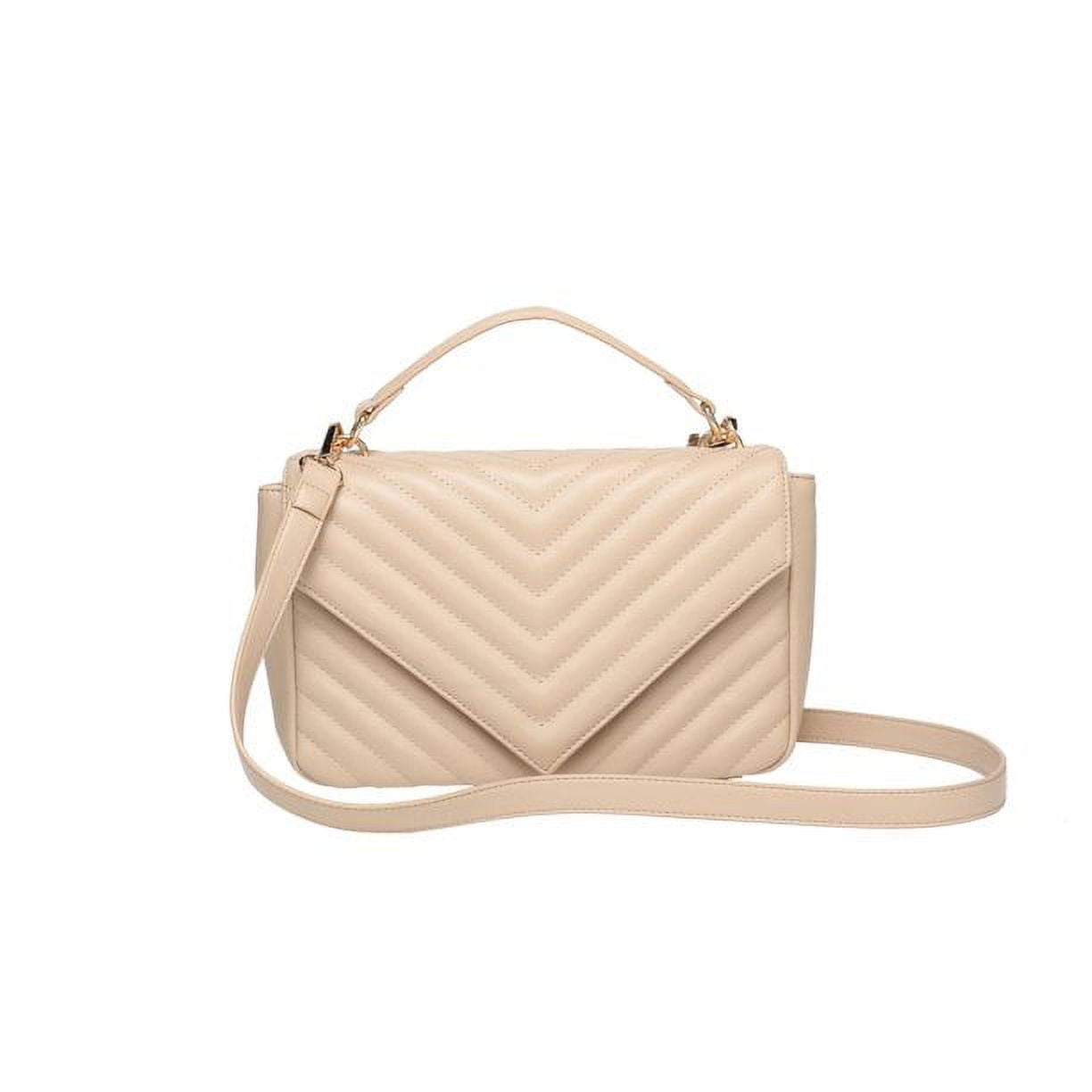 Daisy Rose Quilted Crossbody Purse Handbag - PU Vegan Leather, Top ...
