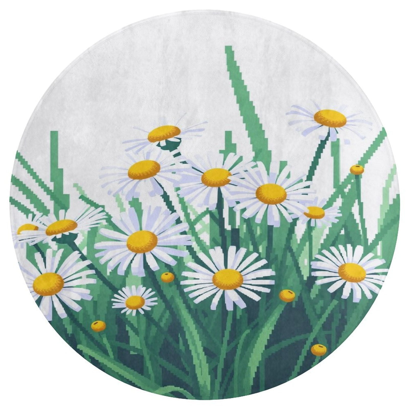 Daisy Round Area Rug Soft Sofa Nursery Carpet Floor Mat Non Slip Area ...