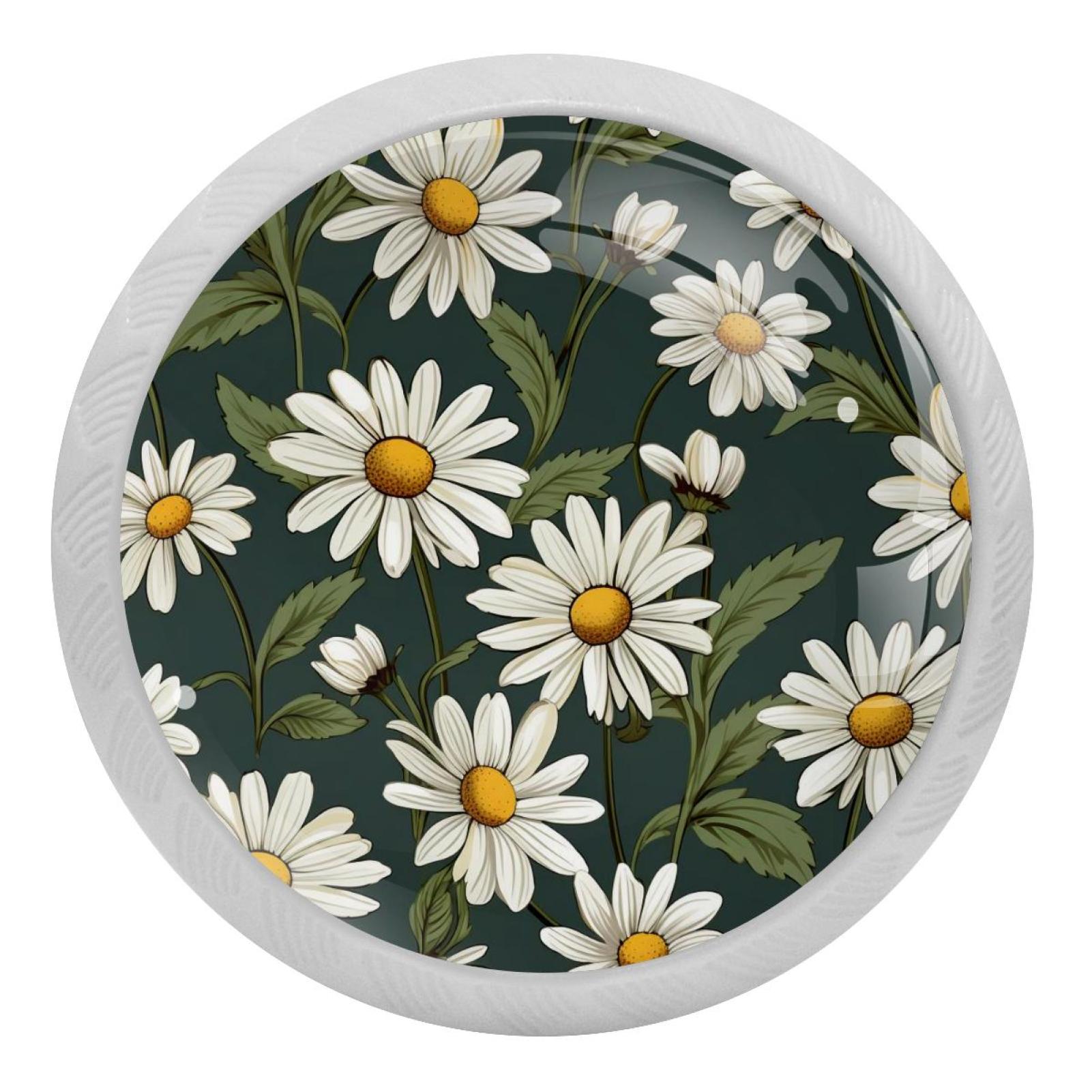 Daisy Round Glow-in-the-Dark Dresser Knobs: Fluorescent Drawer Pulls ...