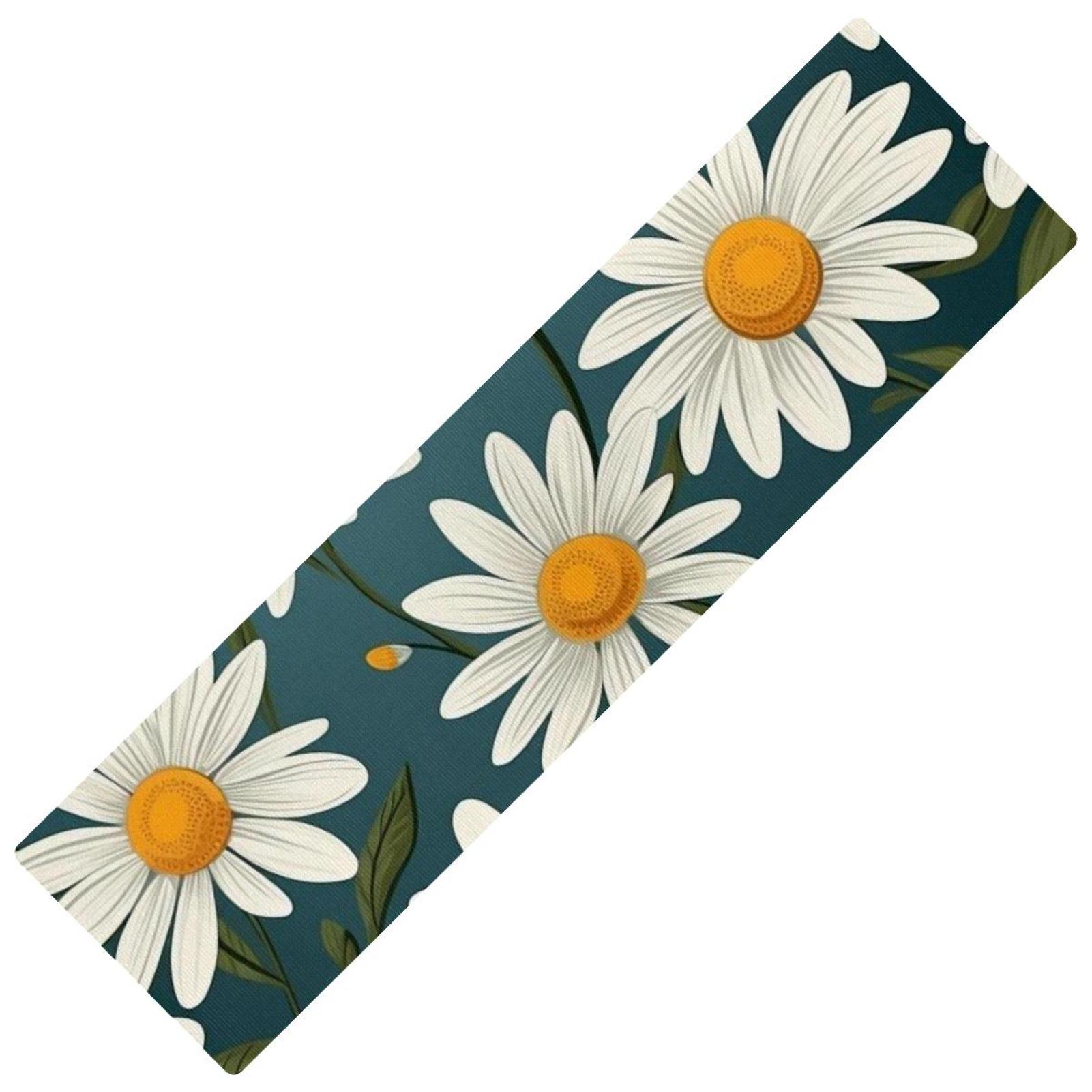 Daisy Rubber Mats Kitchen Runner Kitchen Mats Rectangular, 15.7"x59 ...