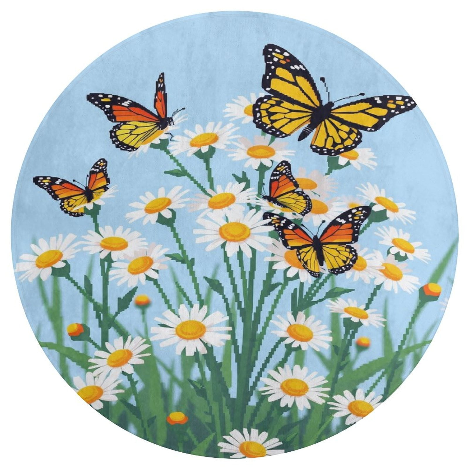 Daisy Rugs Trea Rugs Not-Slip Round Rugs Area Carpets for Living Room ...