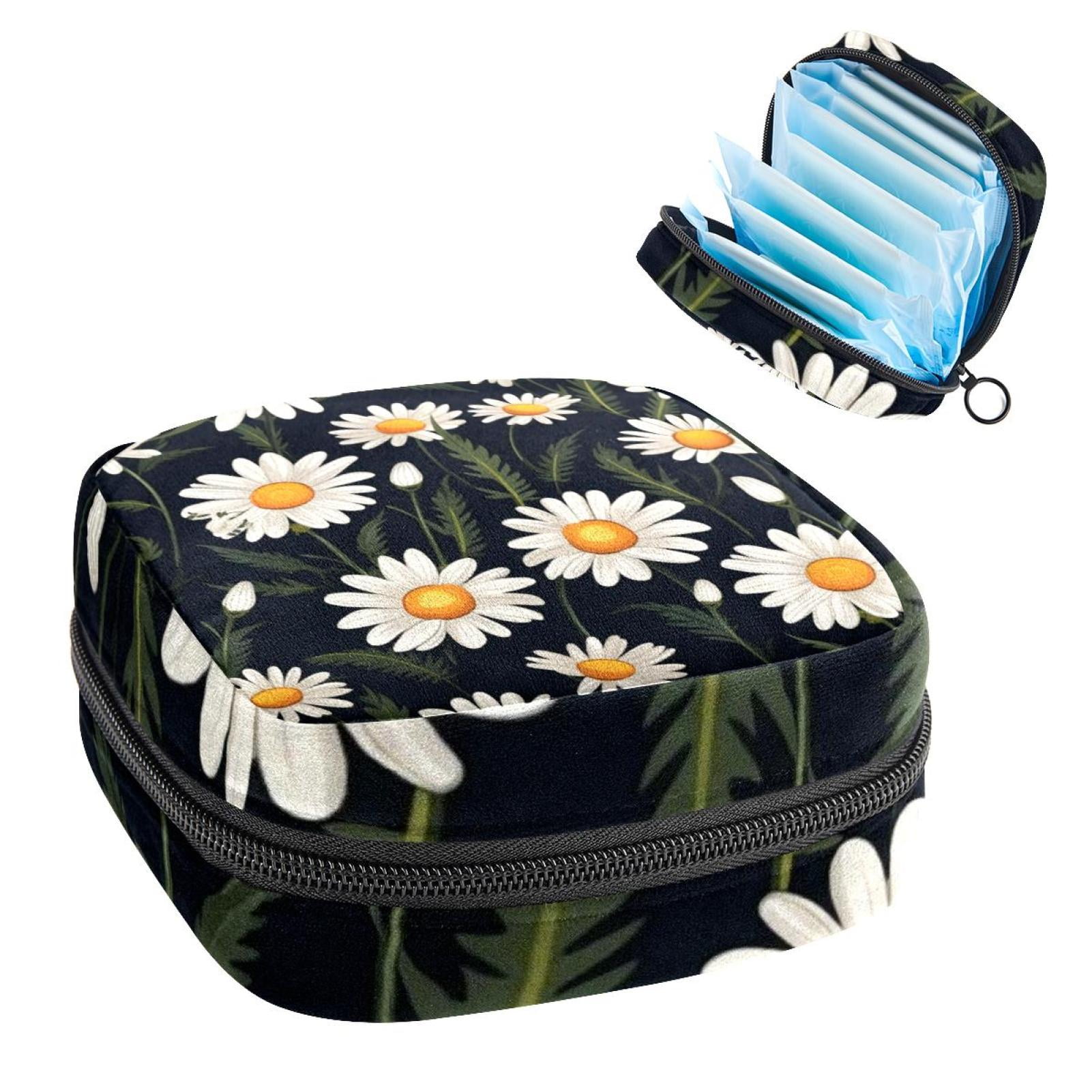 Daisy Sanitary Napkin Bag Period Pouch Travel Organizer Zipper Pouch ...