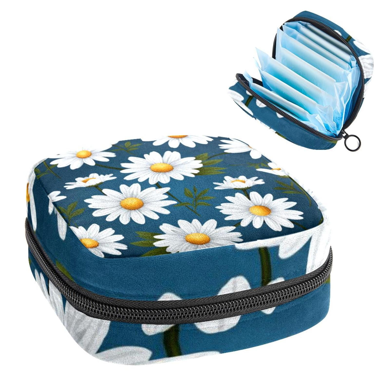 Daisy Sanitary Napkin Bag Period Pouch Travel Organizer Zipper Pouch ...