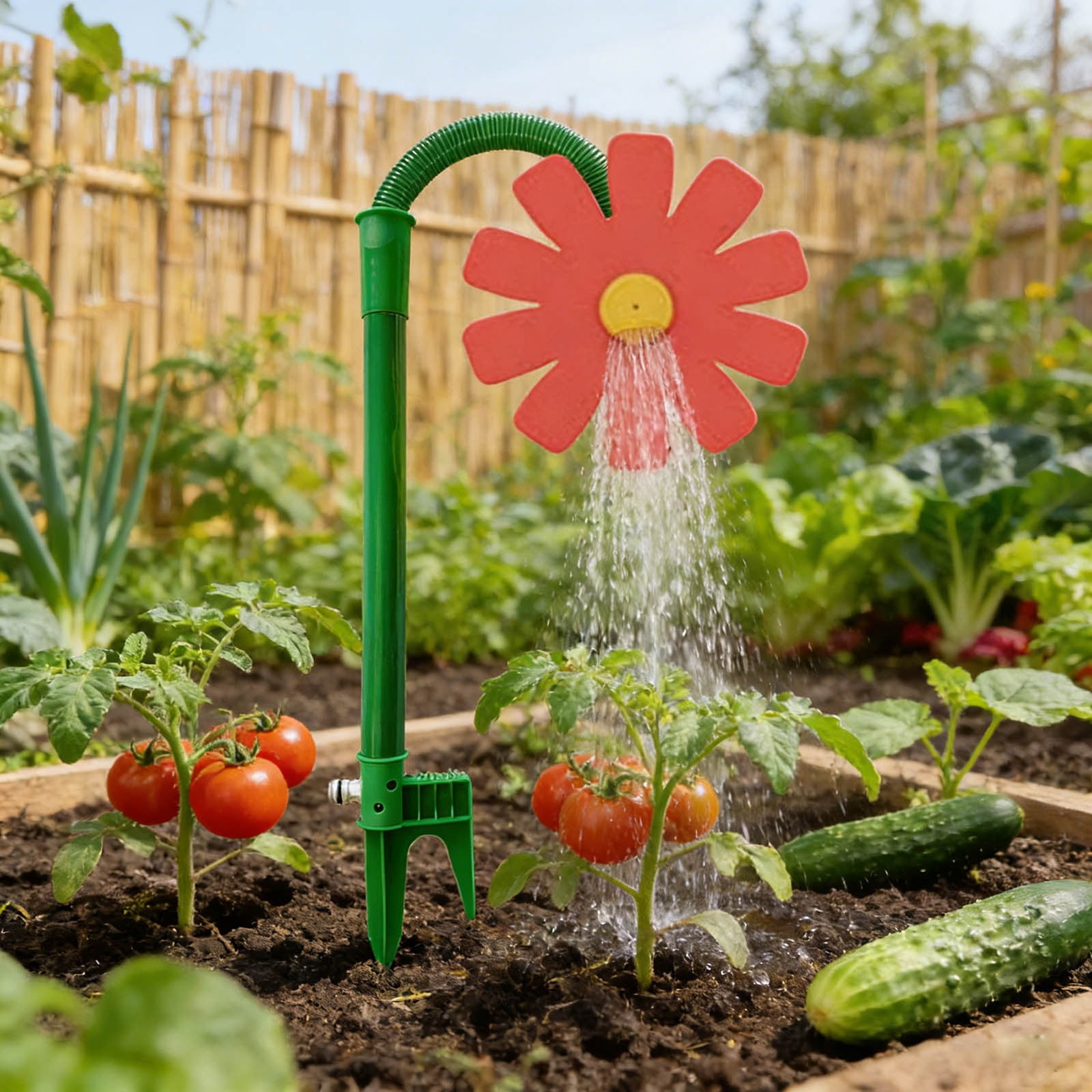 Daisy Shaped 720° Rotating Garden Water Feature Sprinkler Dancing ...