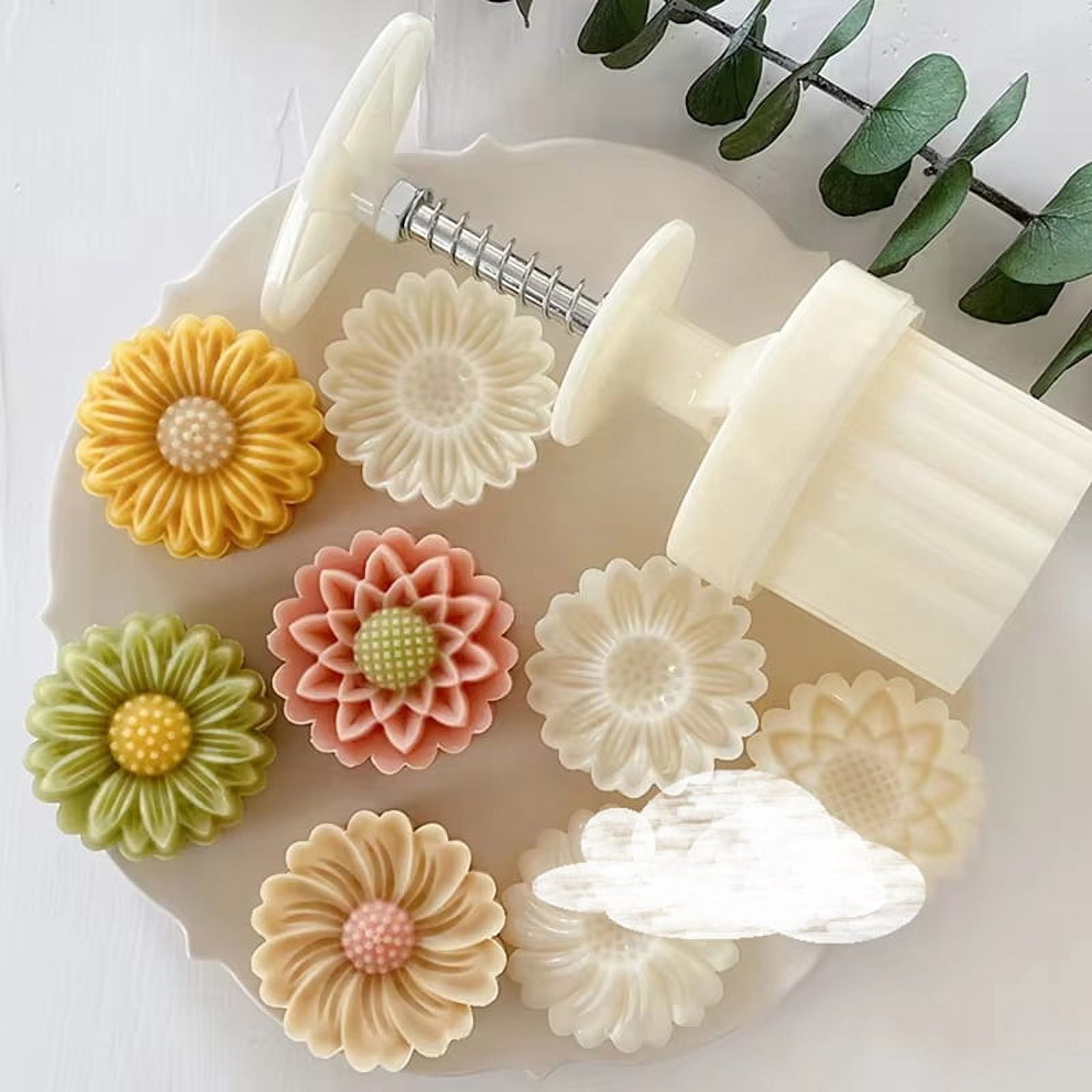 Daisy-Shaped Printing Moon Cake Mold Cake Cake Decoration Tool Hand ...