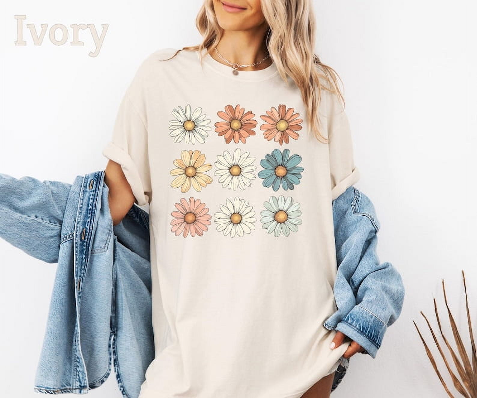 Daisy Shirt, Boho Wildflower T-Shirt, Floral Shirt Gift Shirt For Her ...