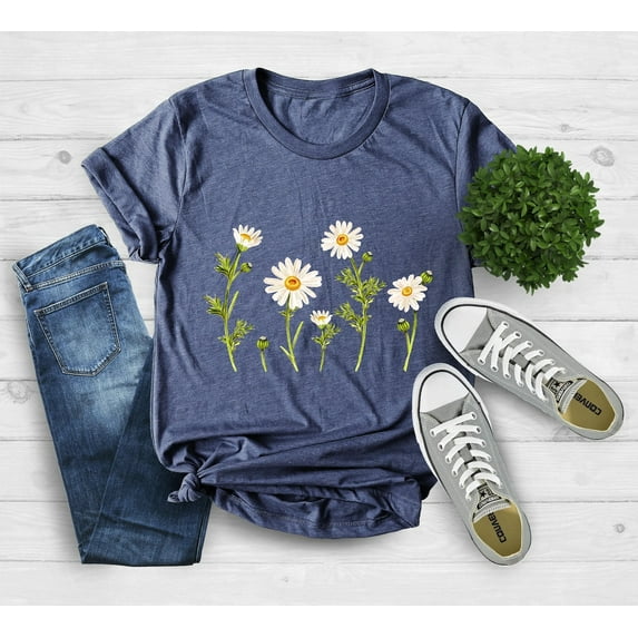 Daisy Shirt, Wildflower Shirt, Birth Month Flower, Sister, Daisy Women ...