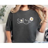 Daisy Smile Face ShirtDaisy Floral Smile TshirtWomen Flower Tshirt ...