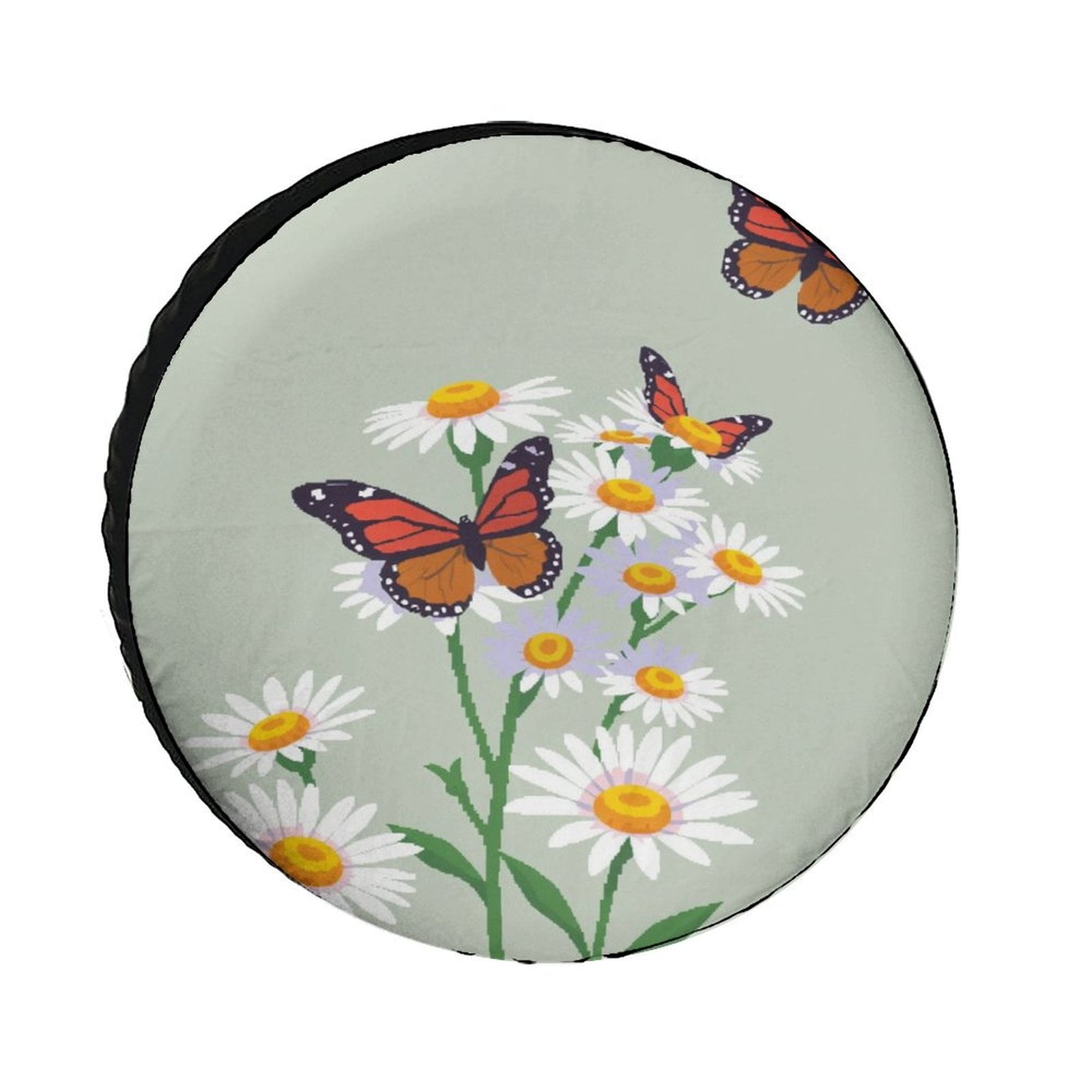 Daisy Spare Tire Cover Dust-Proof Wheel Tire Cover Fit Trailer SUV And ...