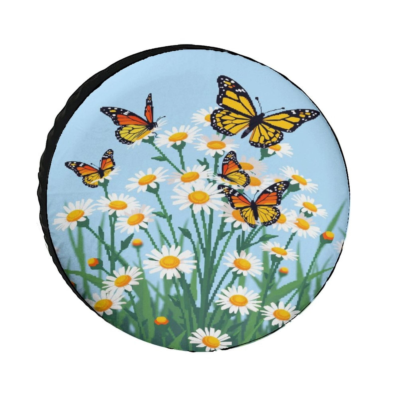 Daisy Spare Tire Cover Dust-Proof Wheel Tire Cover Fit Trailer SUV And ...
