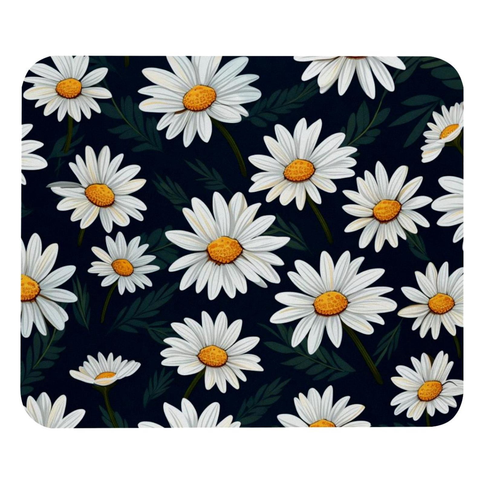 Daisy Square Desk Mat, 8.3x9.8 Inch, Non-Slip Rubber Bottom, Printed ...