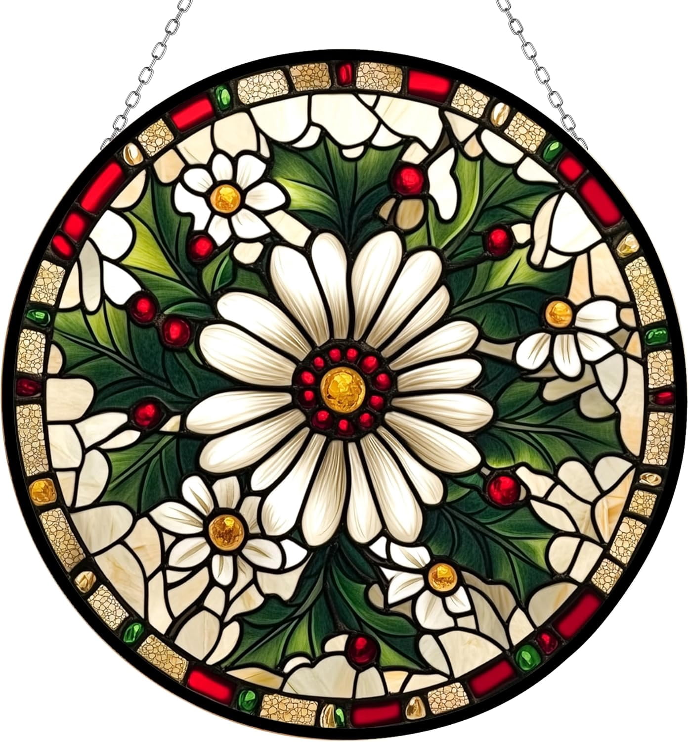 Daisy Stained Glass Suncatcher by Clare Donovan Stained Glass Window ...