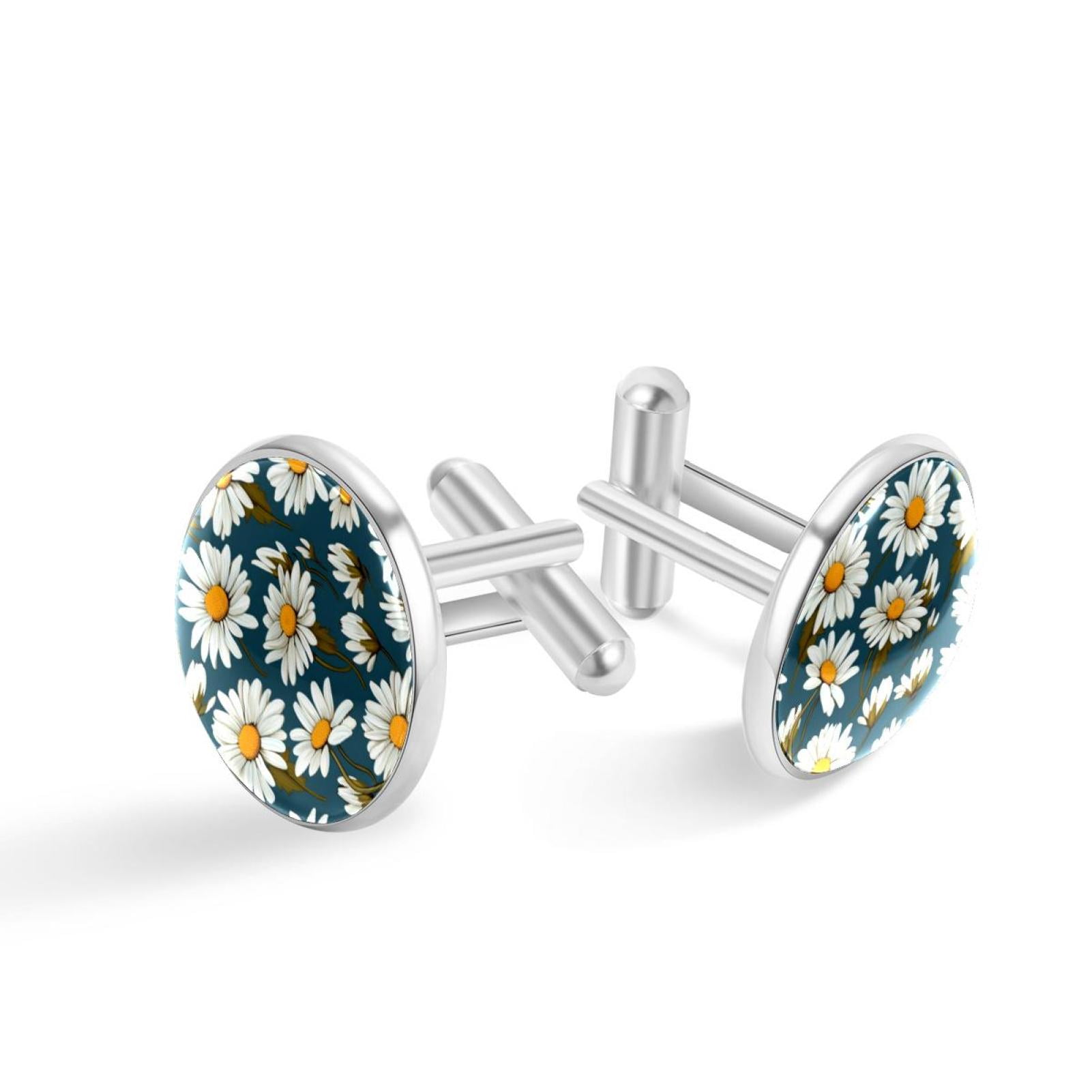 Daisy Stylish Shirt Cufflink Set Made of Stainless Steel for Formal ...