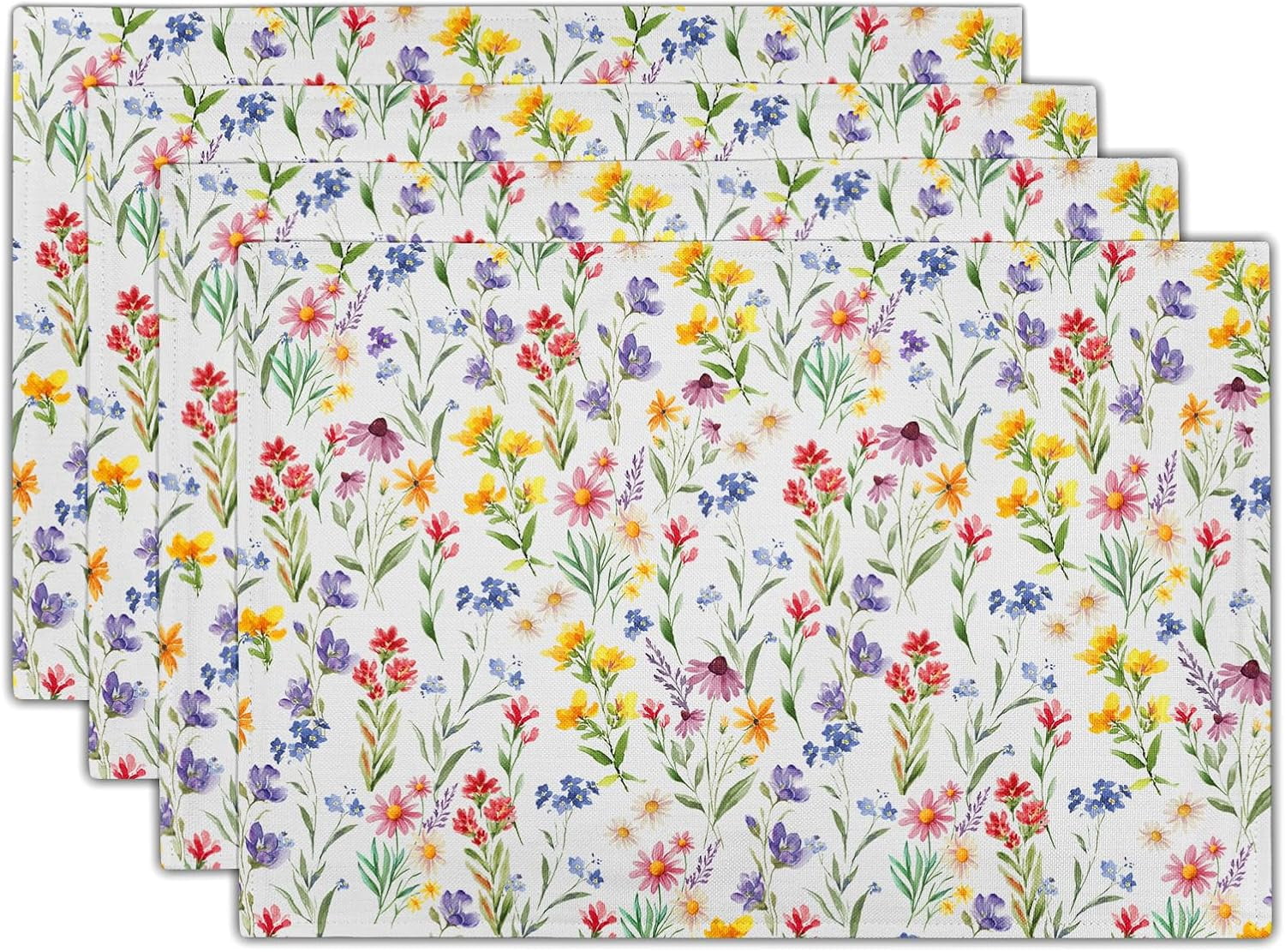 Daisy Sunflower Placemats - Spring Summer Tablemats 12x18 Floral ...