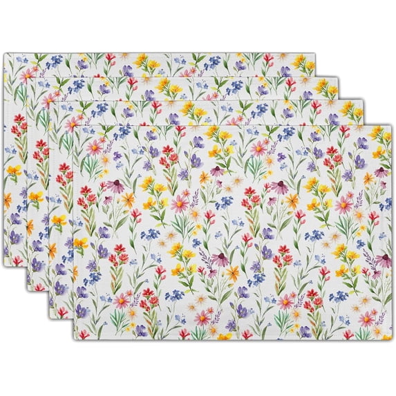 Daisy Sunflower Placemats - Spring Summer Tablemats 12x18 Floral ...