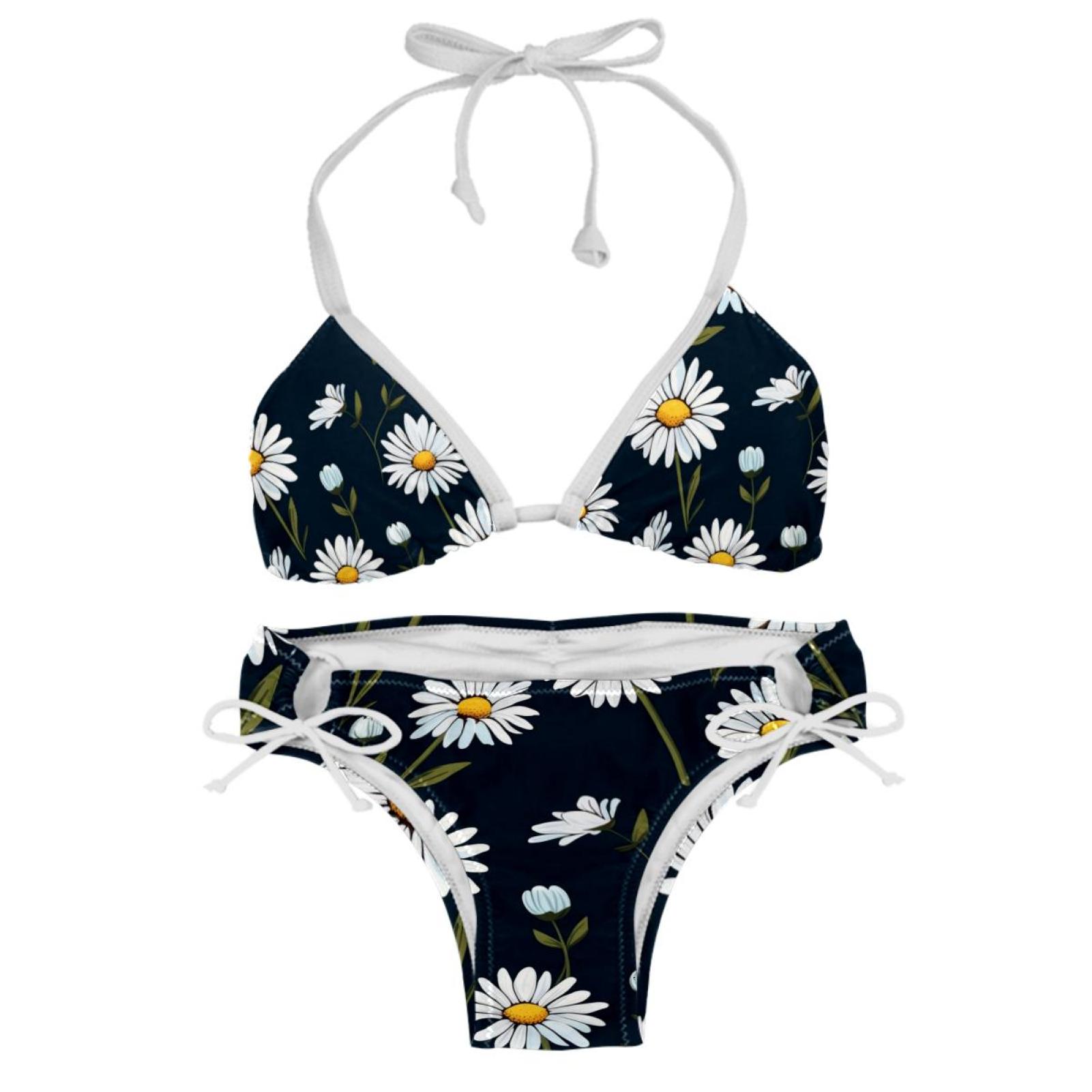 Daisy Swimsuit Women Bikini Sets, Detachable Sponge Adjustable Strap ...