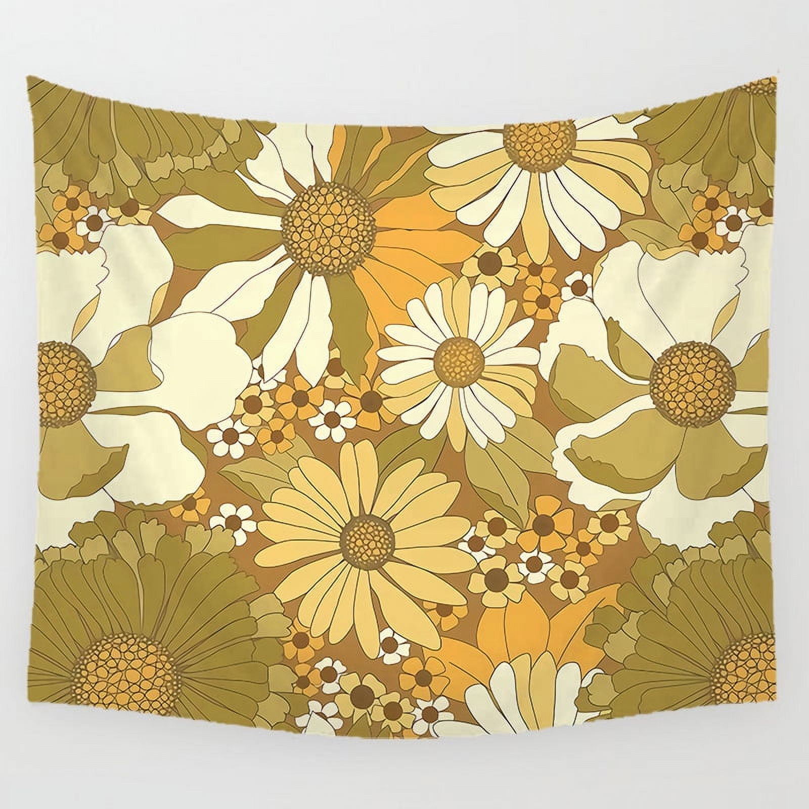 Daisy Tapestry Wall Boho ration Home r Psychedelic Wall Tapestry ...