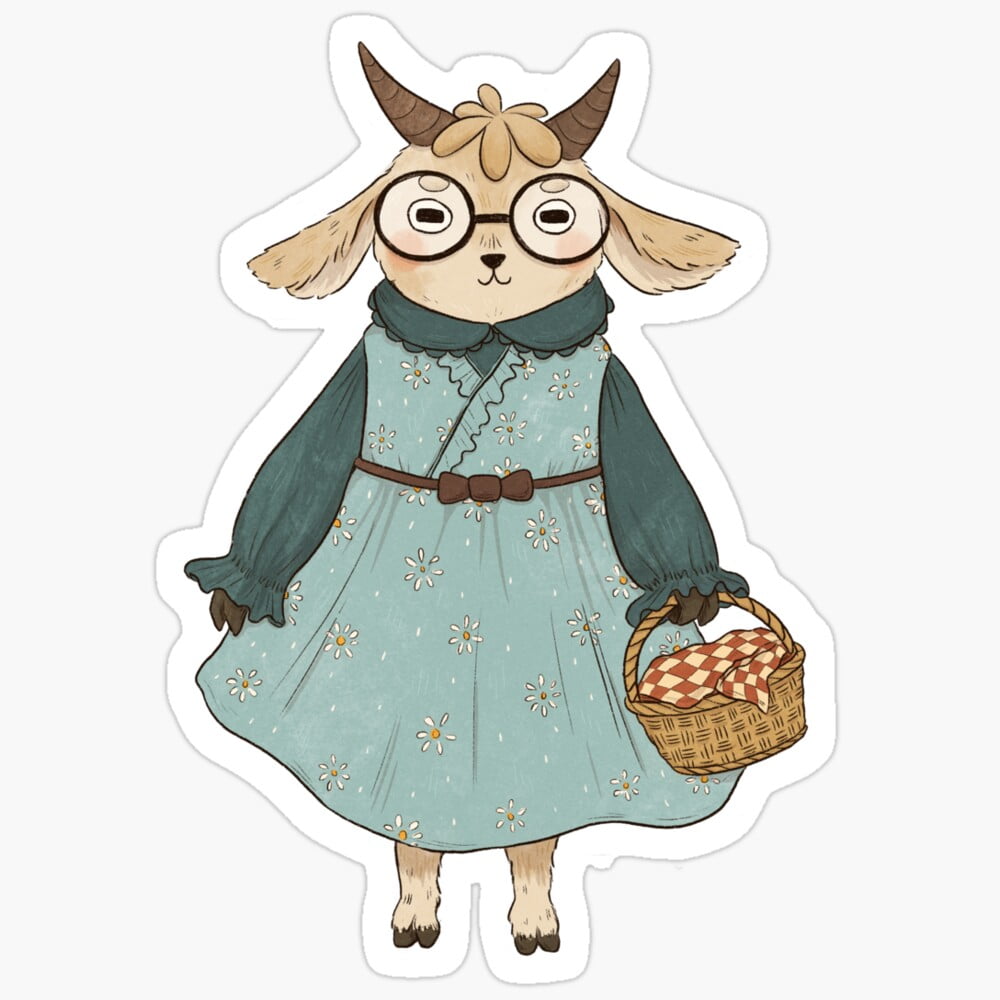 Daisy The Goat Sticker Phone Decal Water Bottle Stickers Car Decals ...