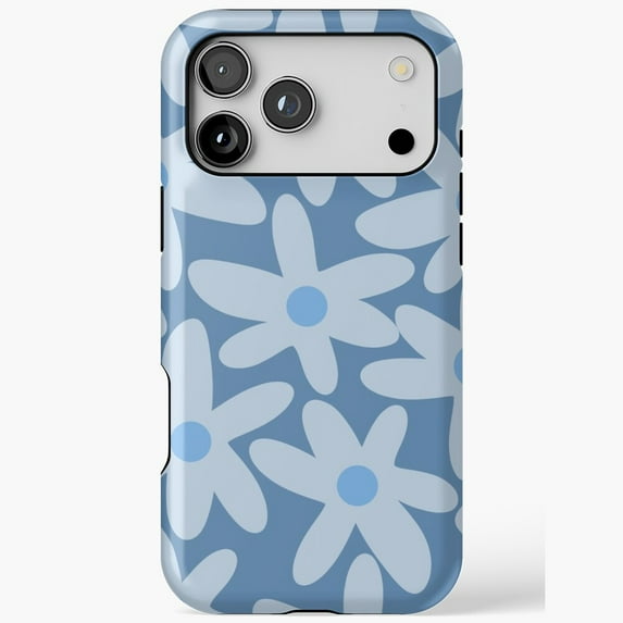 Daisy Time Floral Pattern Light Blue iPhone Case 11 through 17 Pro Max ...
