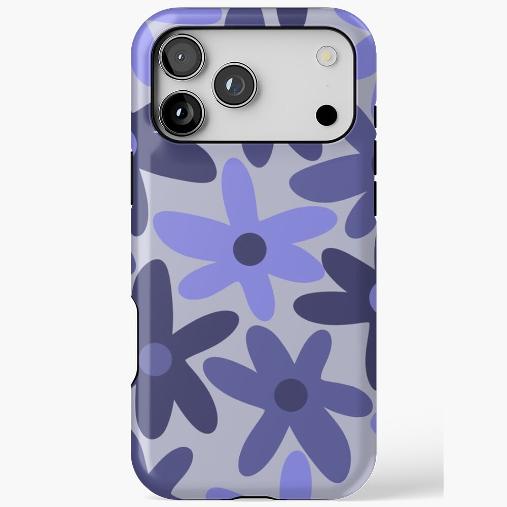 Daisy Time Floral Pattern Periwinkle iPhone Case 17 16 15 14 13 12 11 ...