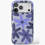 Daisy Time Floral Pattern Periwinkle iPhone Case 17 16 15 14 13 12 11 ...