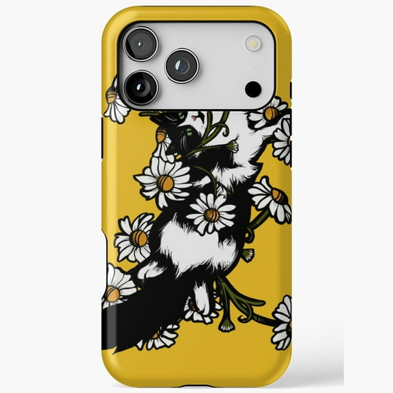 Daisy Tuxedo Cat Cute Animal Art Design iPhone Case 17 16 15 14 13 12 ...