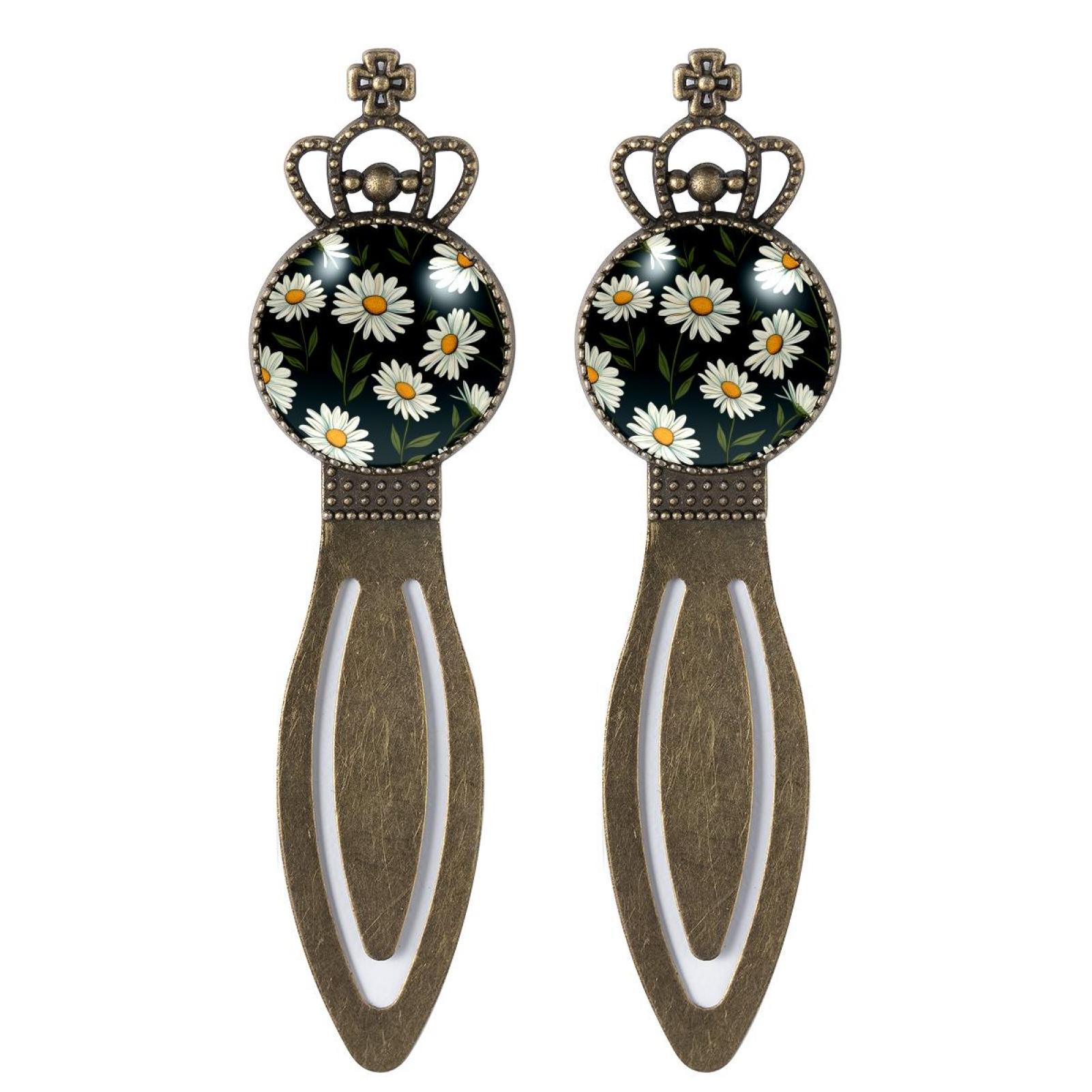 Daisy Vintage Copper Crown-Shaped Bookmarks: Stainless Steel Reading ...