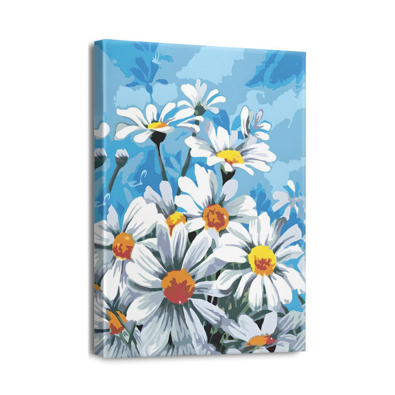 Daisy White Blue Cute Daises Floral (3) Wall Art Bathroom Pictures Wall ...