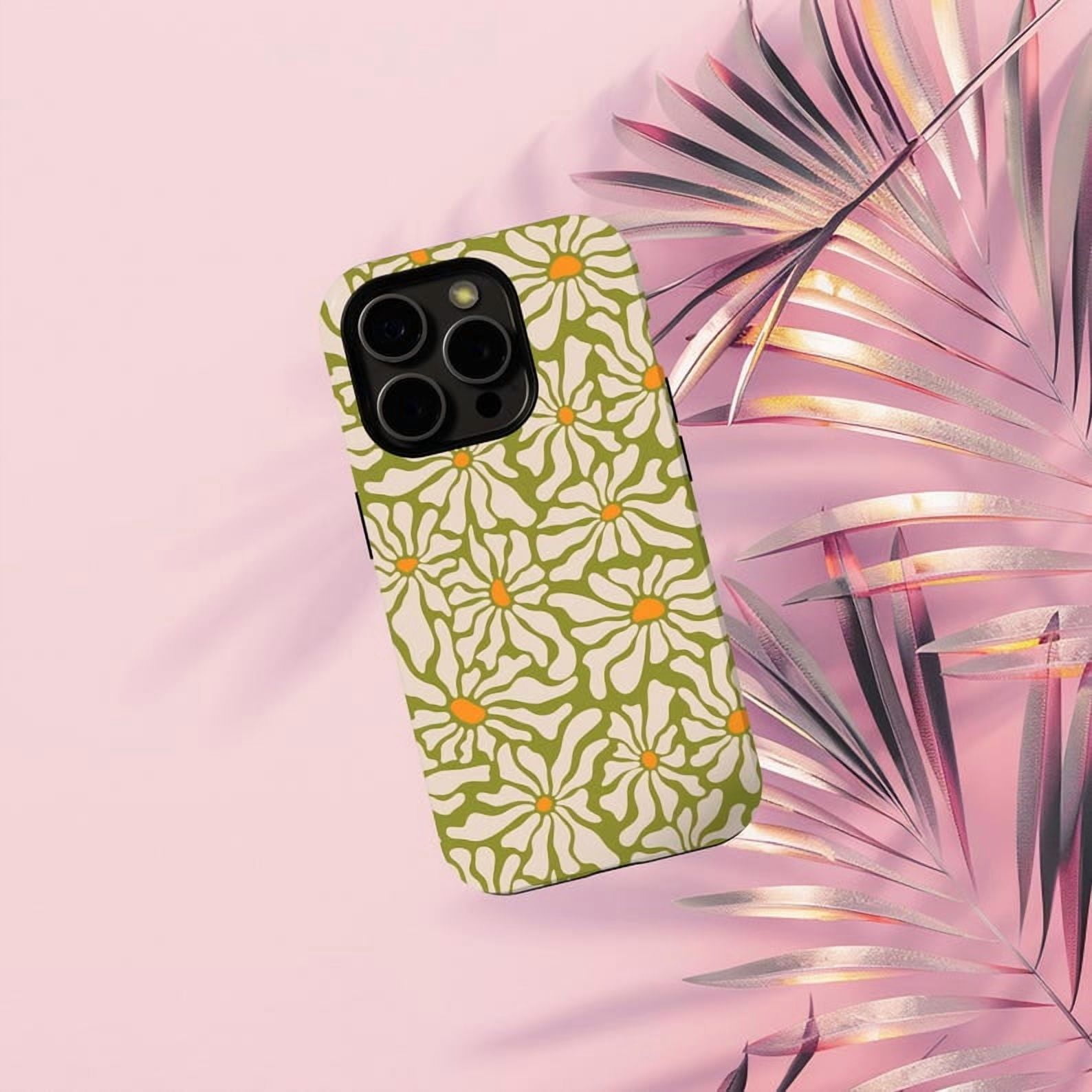 Daisy Wildflower Floral Phone Case for iPhone 11-17 Spring Pattern Art ...