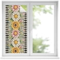 Daisy Window Privacy Film, Spring Pink White Yellow Floral Wood Grain ...