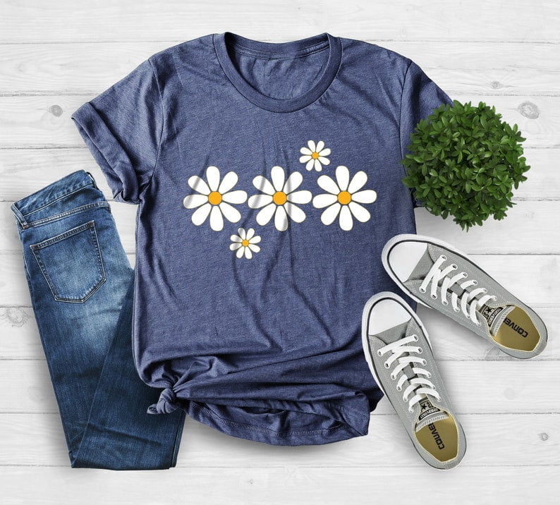 Daisy Women's Shirt, Wildflower Shirt, Spring Tee, Daisy Lover Shirt, Daisy Gift Shirt, Daisy ...