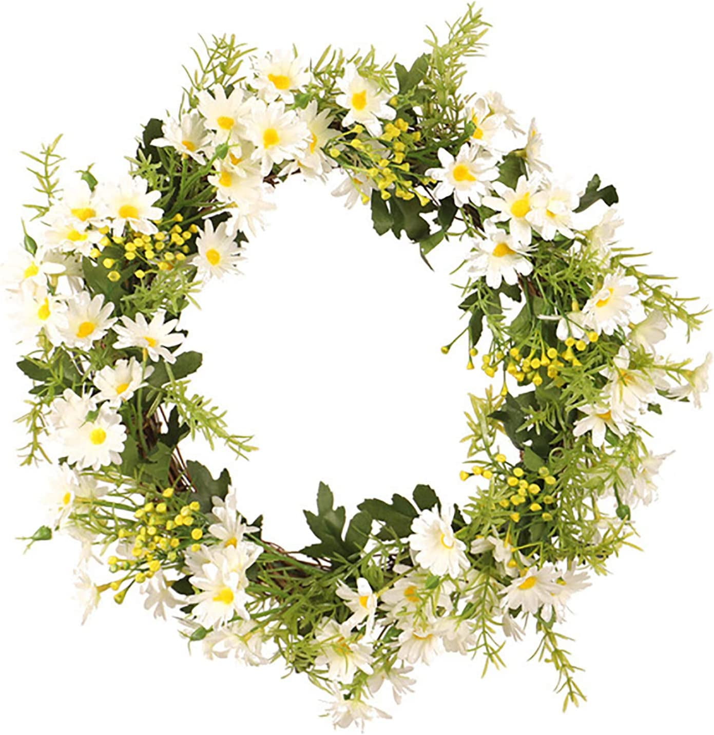 Daisy Wreaths,Artificial Daisy Door Wreath,Artificial Spring and Summer ...