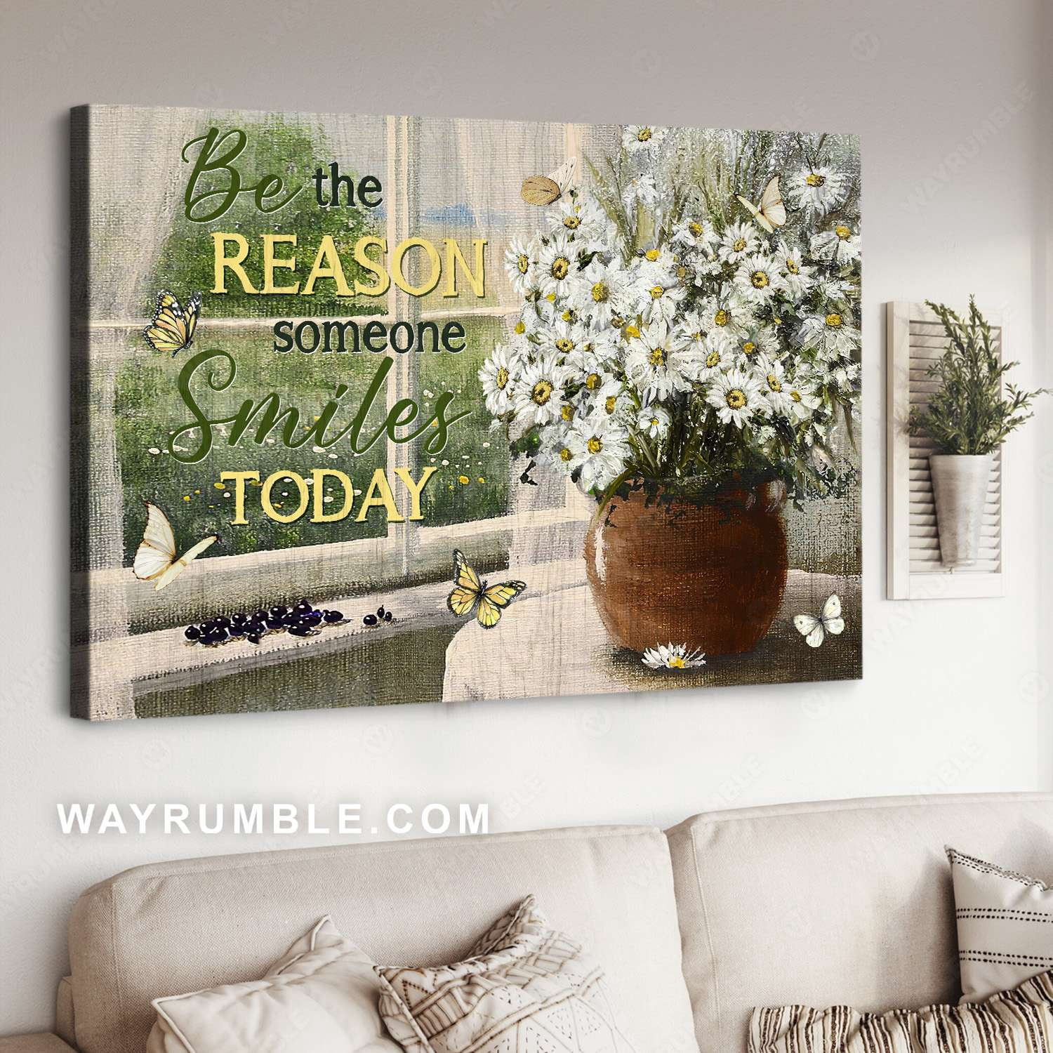 Daisy flower, Ceramic vase, Garden view, The reason someone smiles ...