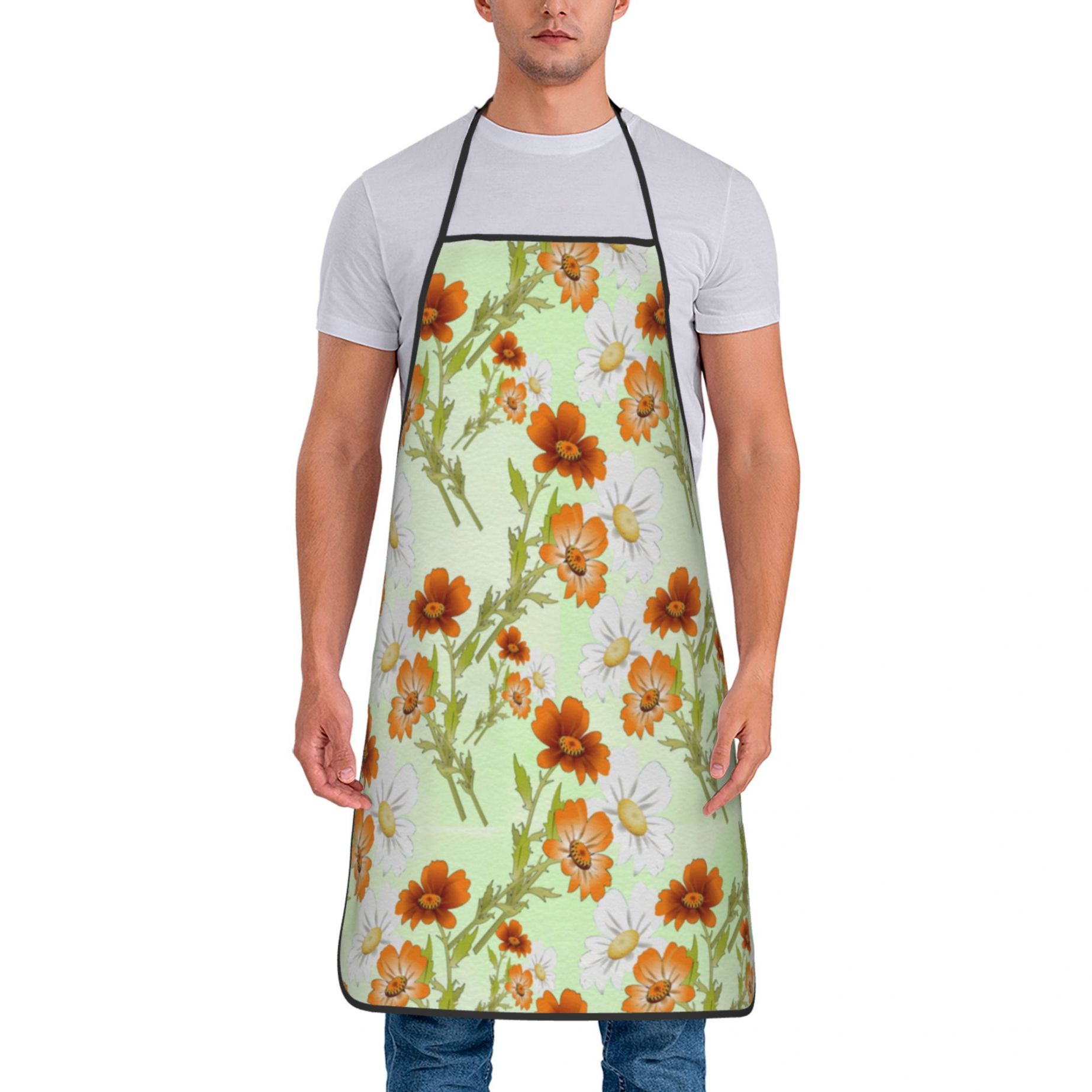 Daisy flower watercolor background Aprons for Women Men Waterproof ...