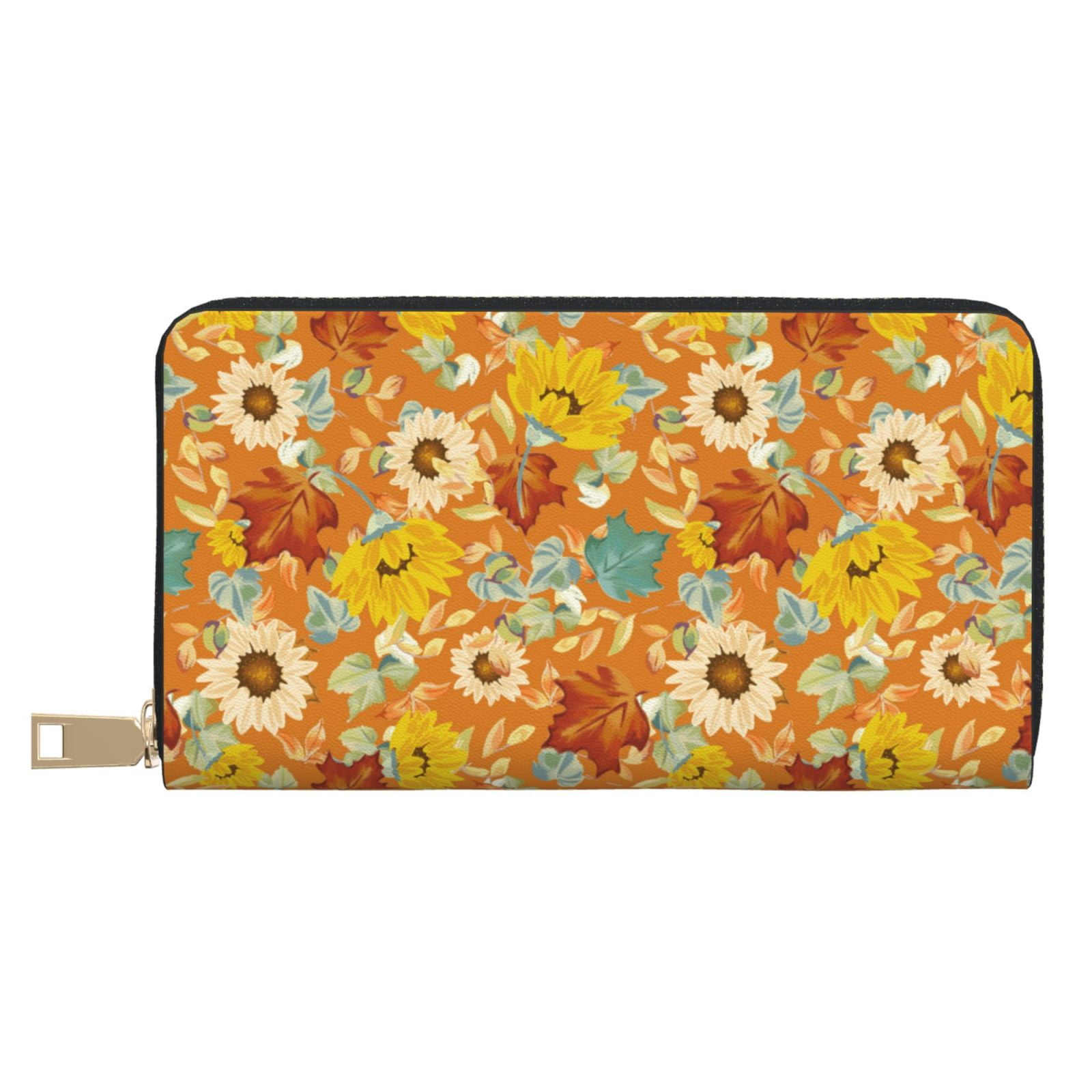 Daisy maple fall Wallet Women, Leather Bifold Multi Card Wallet, Women ...