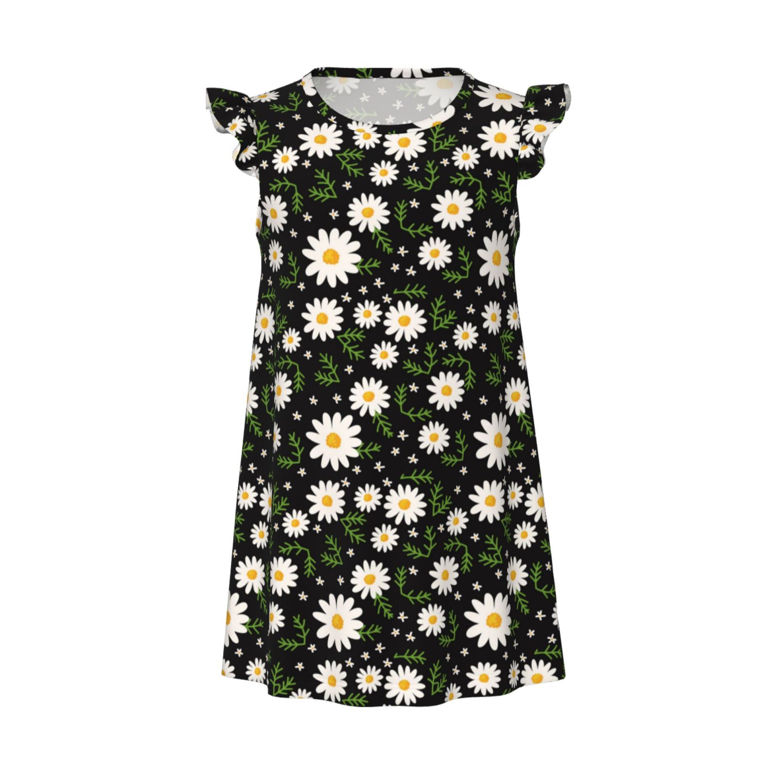 Daisy print Girls Nightgowns, Short Sleeves Princess Dress, Girls ...