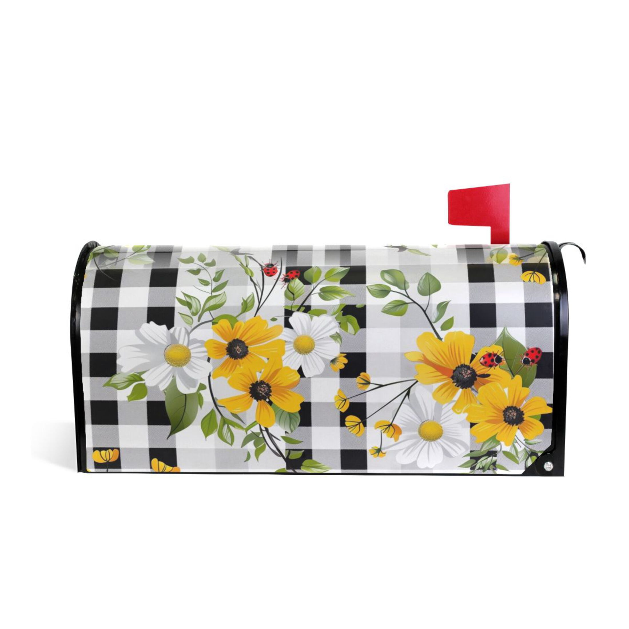 Daisy with Insects Magnetic Mailbox Covers 21" X 18" Post Letter Box ...