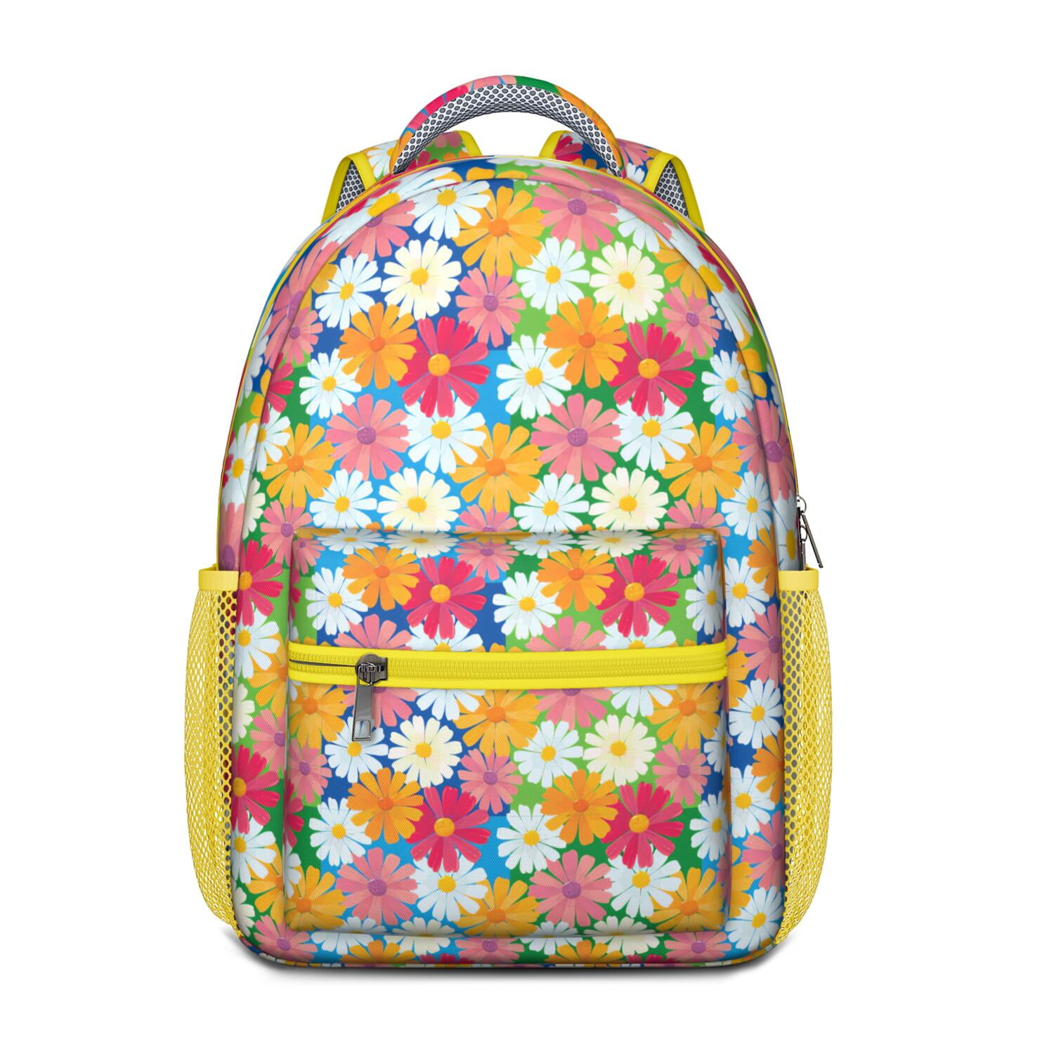 Daisy with Inspirational Quote Backpack - Retro & Aesthetic with Padded ...