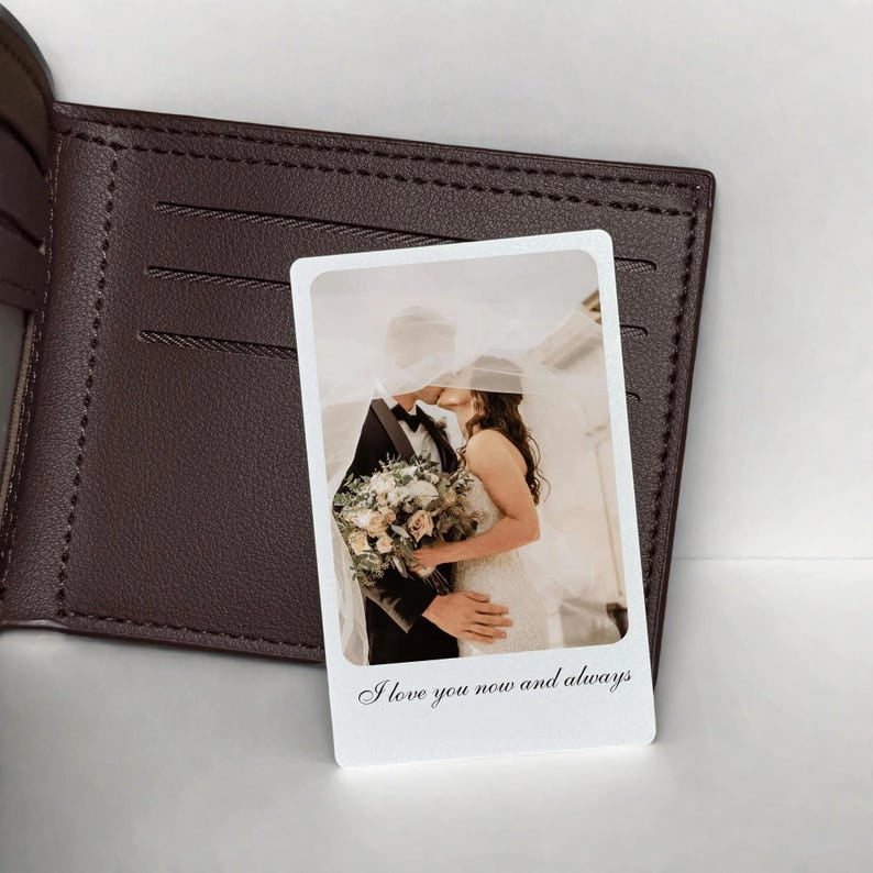 Daisyco Gifts Custom Photo Metal Wallet Insert Card Personalized ...