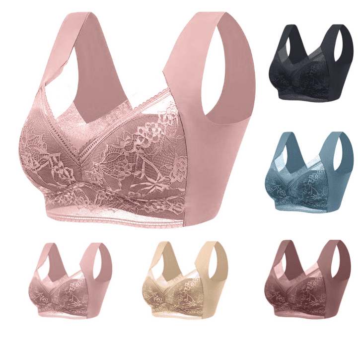Daisyy Bras for Women Plus Size Wireless Charm Seniors Bralette Beach ...