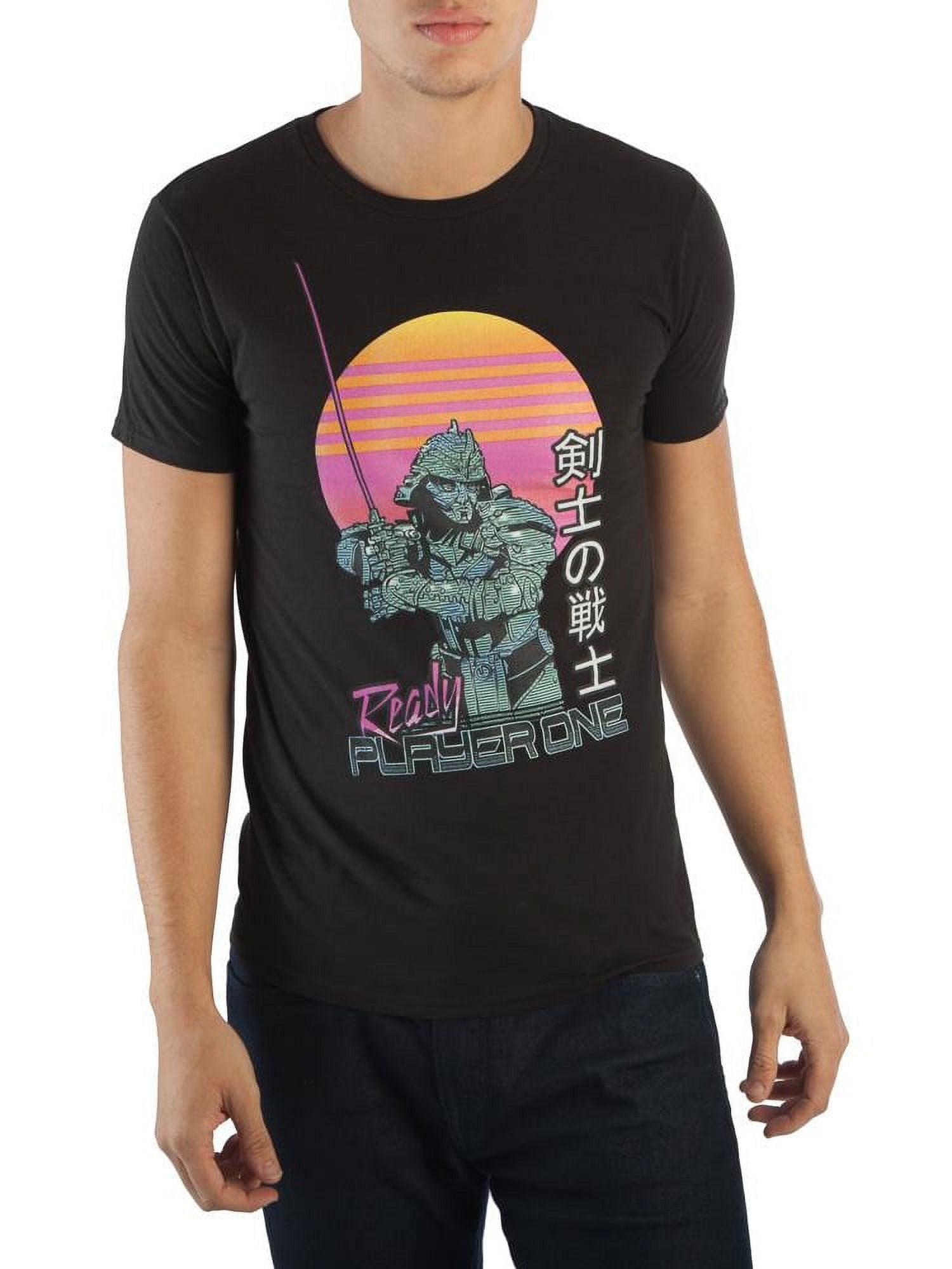 Daito Ready Player One Black T-Shirt, Samurai Warrior Tee with Comic ...