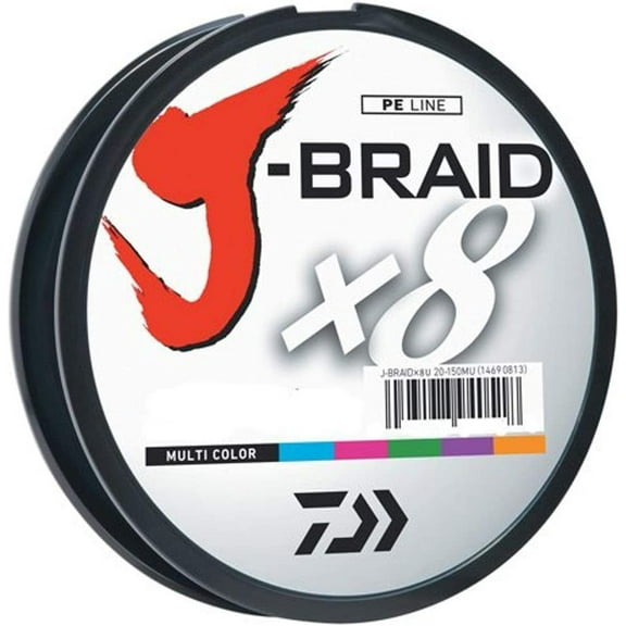 Daiwa J-BRAID x8 Braided Fishing Line (CHARTREUSE) 15lb, 330yd/300M ...