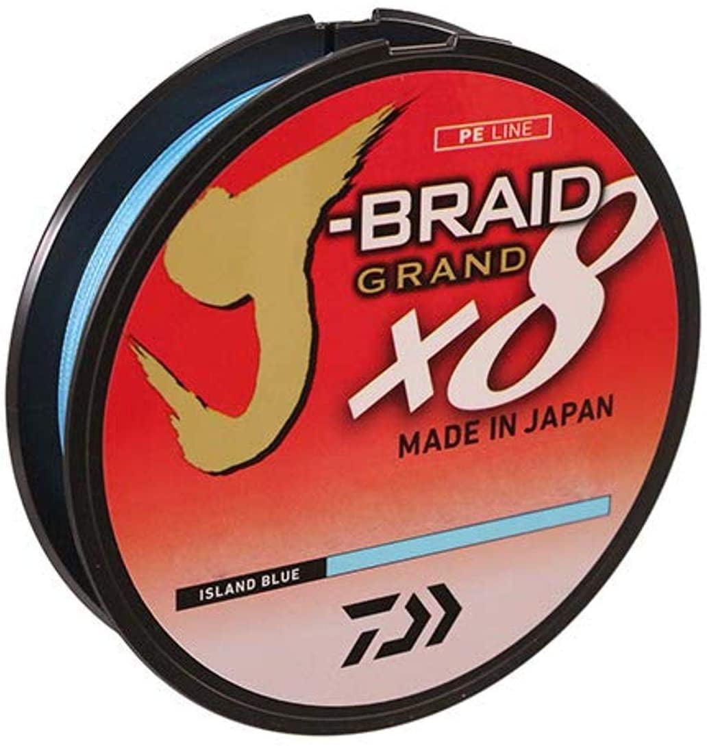 Daiwa J-Braid Grand x8 Fishing Line Island Blue 80Lb 300Yd - JBGD8U80 ...