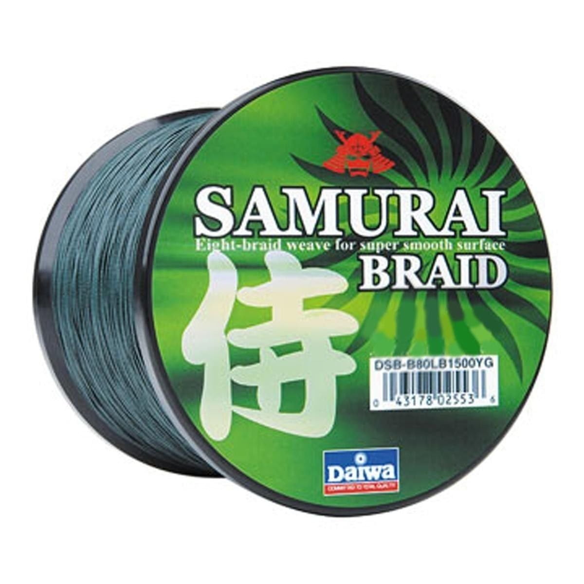 Daiwa SAMURAI Braided Fishing Line Bulk Spool, 20lb, 1500yd DSB-B20LBG ...