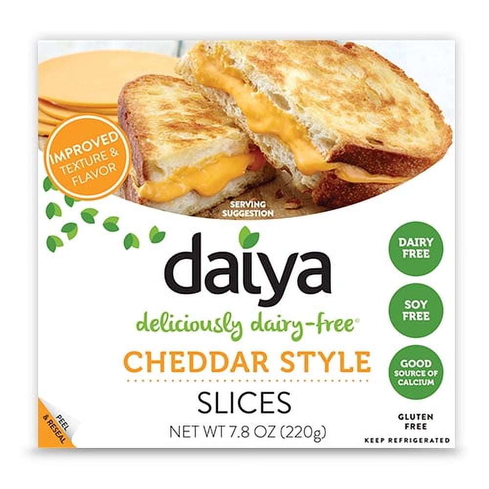 Daiya Cheddar Style Cheese Slice, 7.8 Ounce -- 8 per case - Walmart.com