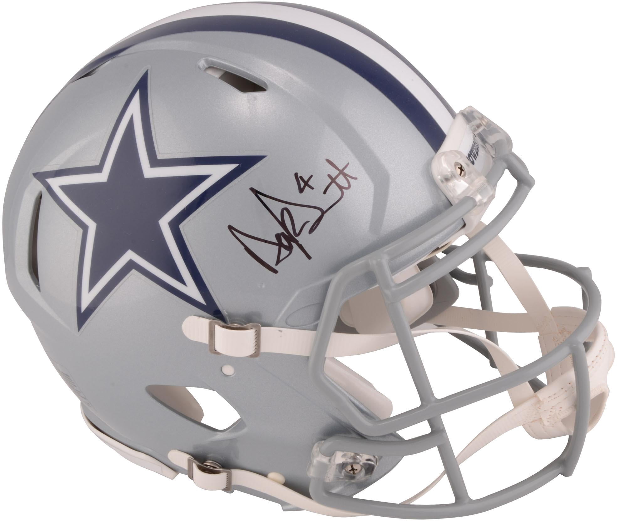 Dak Prescott Dallas Cowboys Autographed Riddell Speed Pro-Line Helmet ...