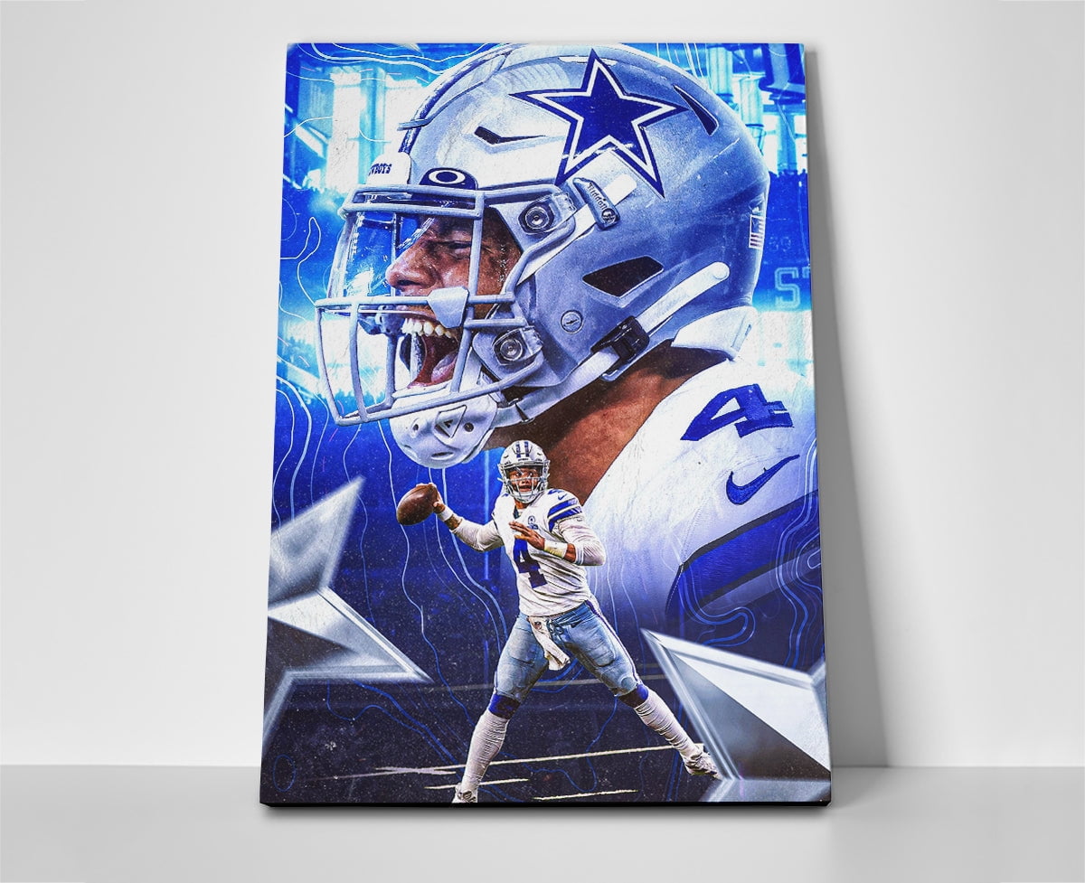 Dak Prescott Dallas Poster or Wrapped Canvas - Walmart.com